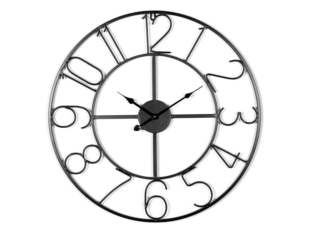 Horloge murale métal noir 80 cm SAACAD DHO3345004