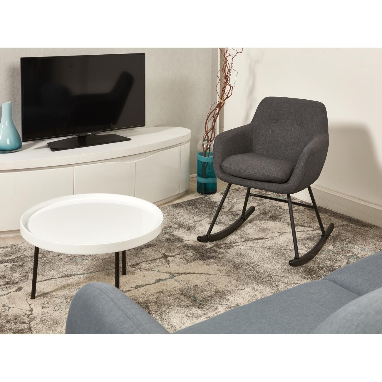 Rocking chair tendance glenn gris 61121GA