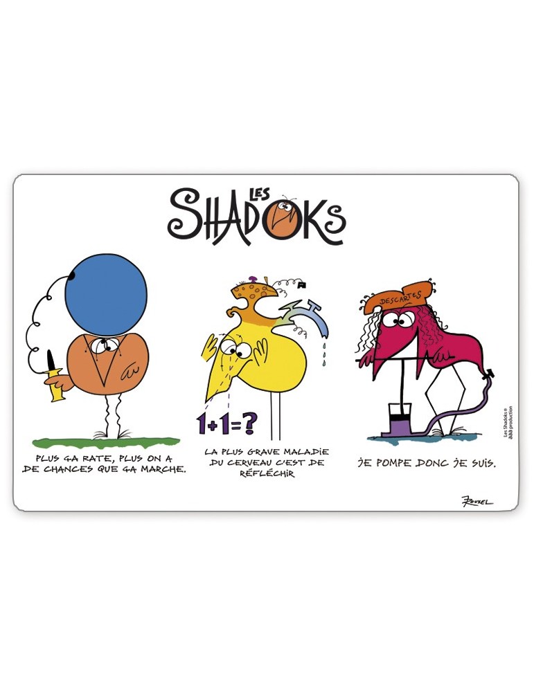 Set de table Shadoks 3 devises 30 x 45 5177090000