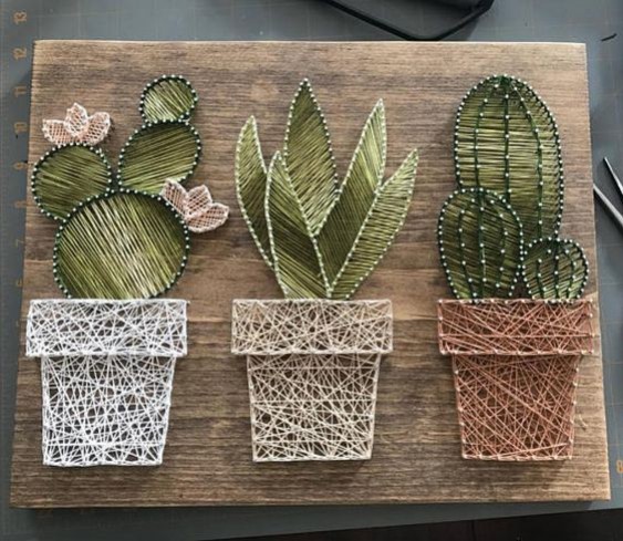 Comment réaliser une jolie décoration murale avec des clous et du fil ...